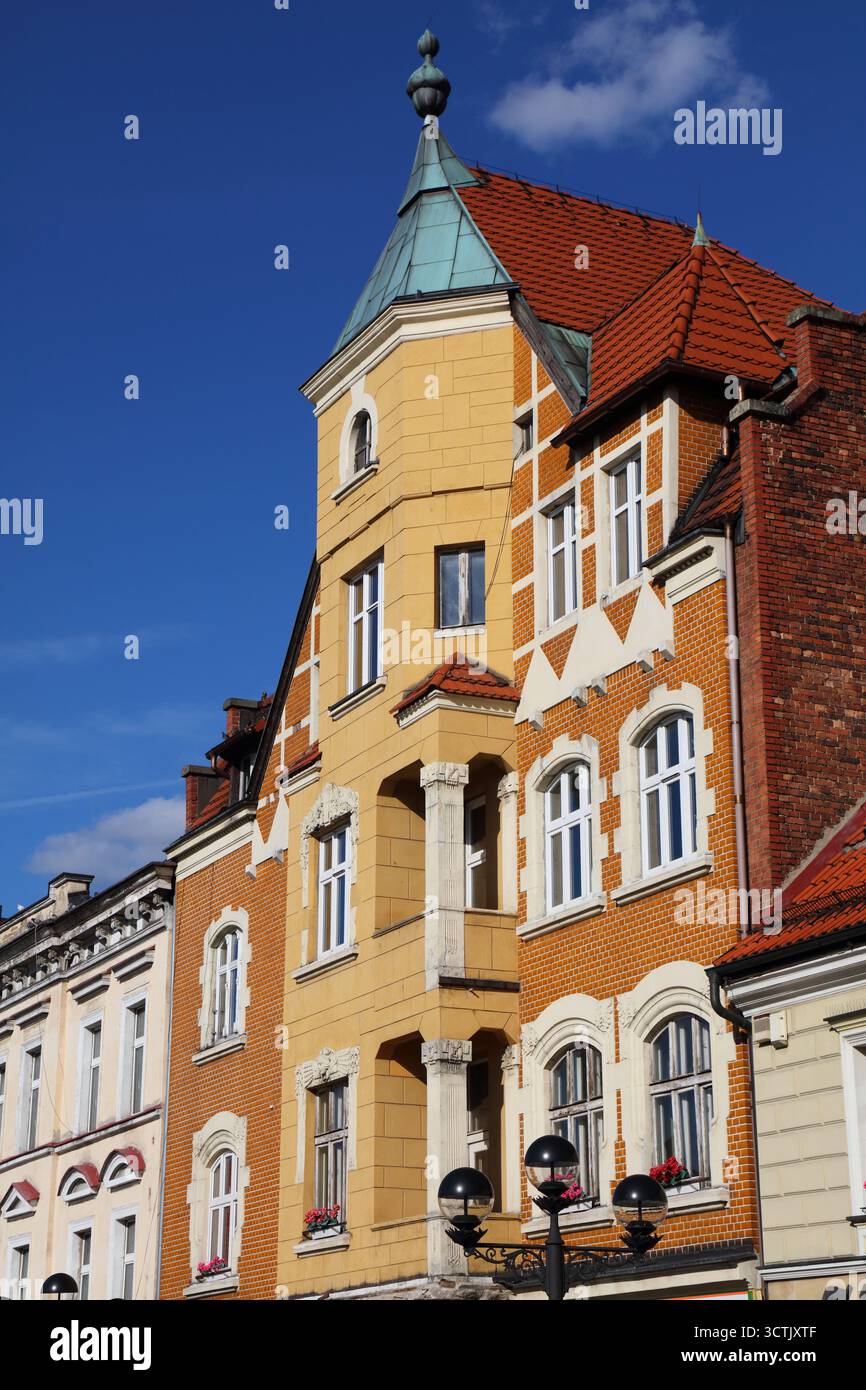 Mikolow city in Poland. Rynek town square architecture Stock Photo - Alamy