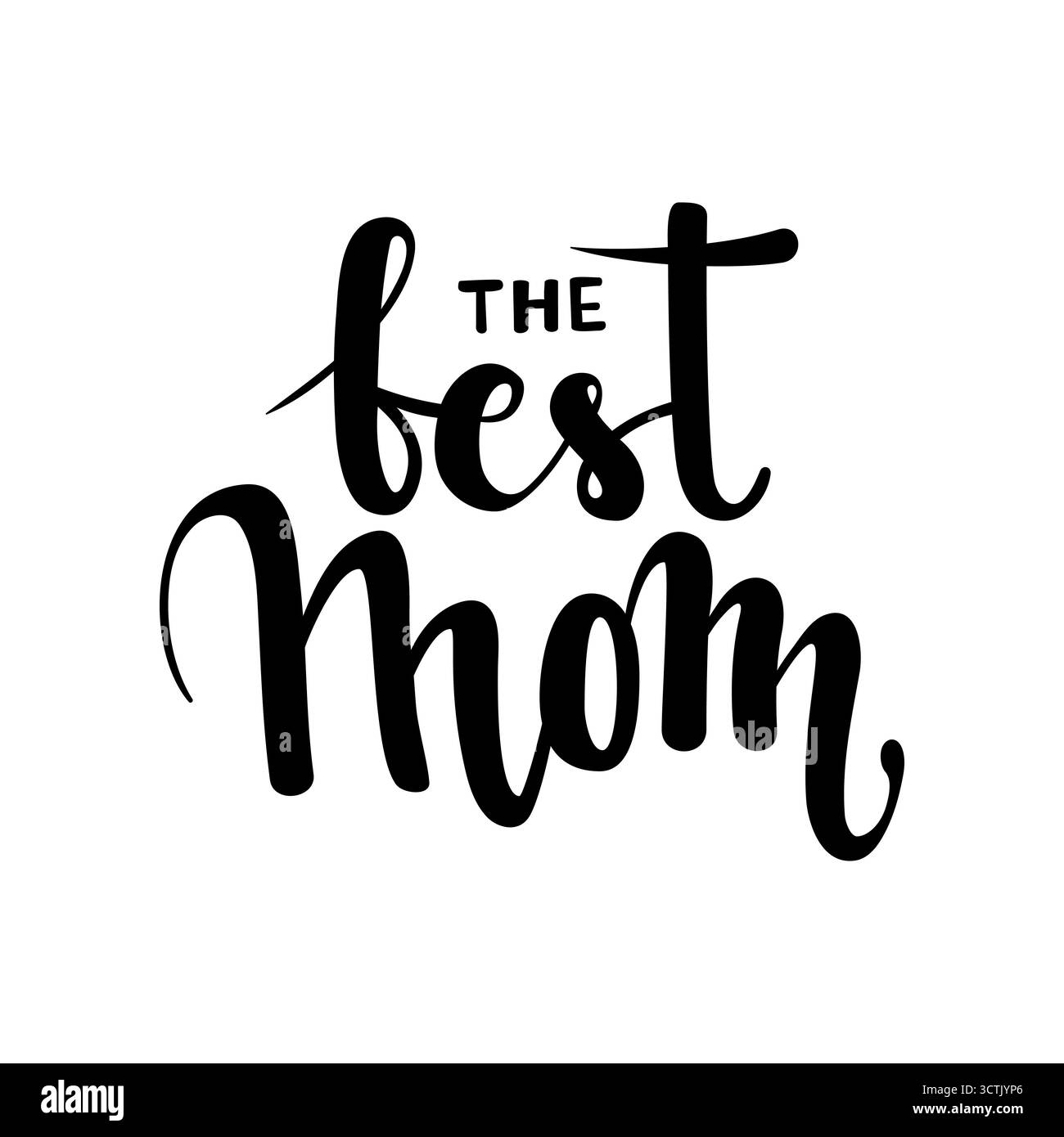 Vector illustration best mom Black and White Stock Photos & Images - Alamy