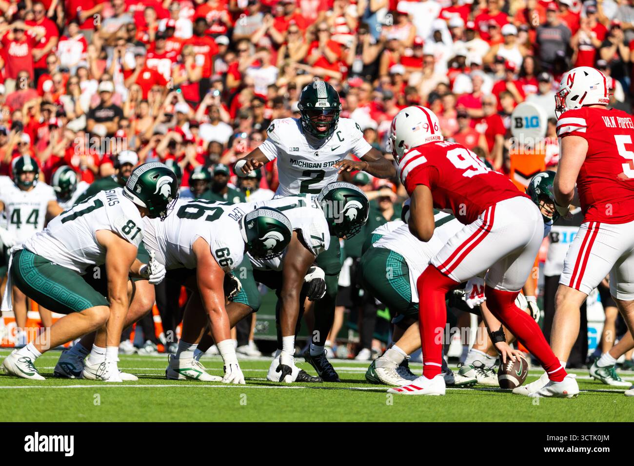 Michigan State quarterback Aidan Chiles (2) calls a play against ...