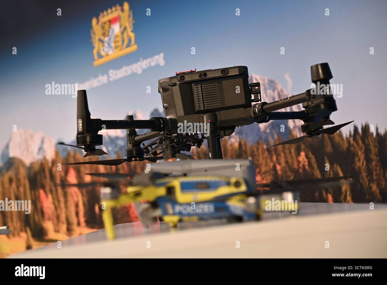 Police drone, police drone. Drones, police drones. Press conference of ...