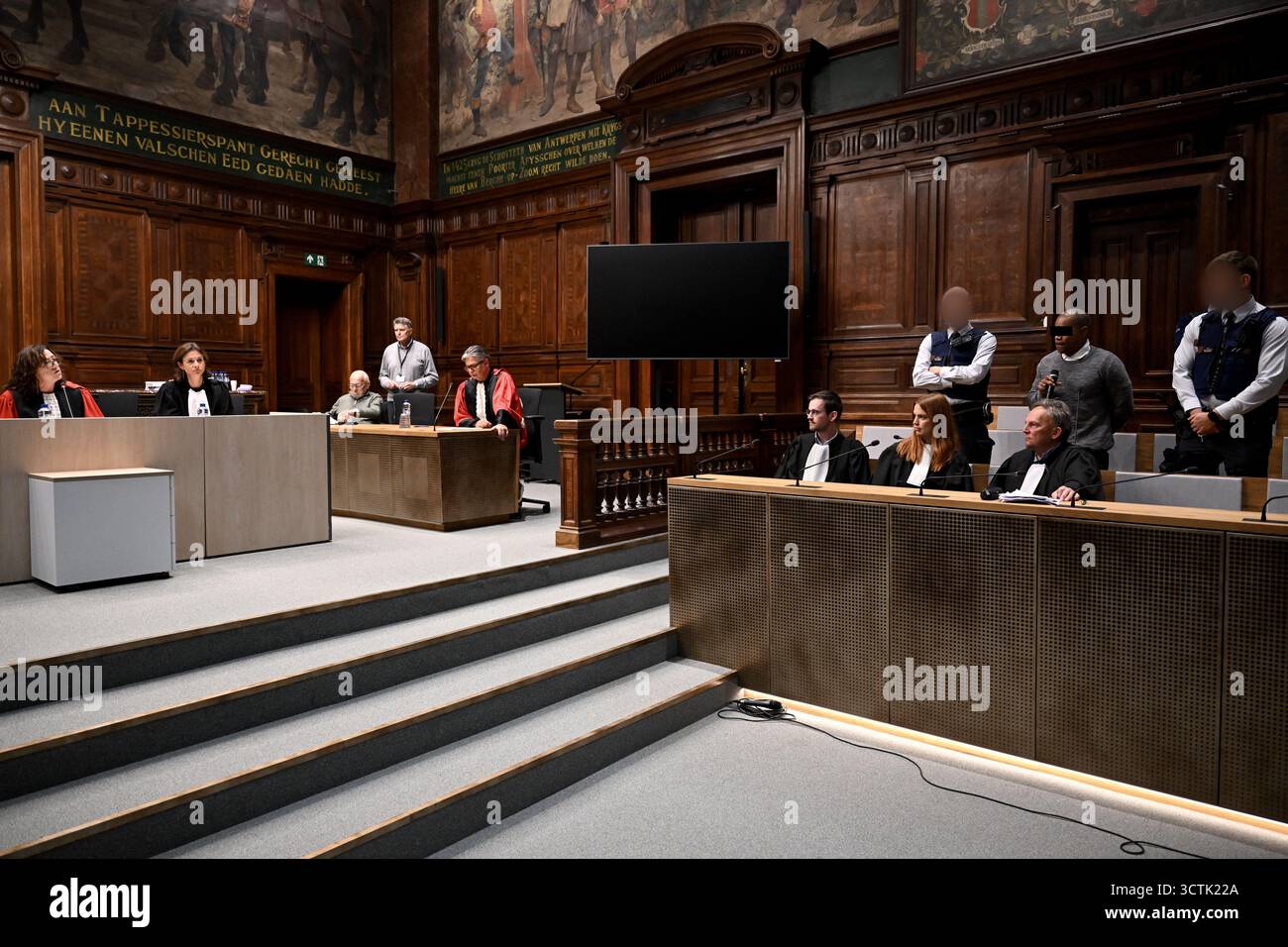 Chairwoman of the court Alexandra Van Kelst, Public prosecutor Bjorn ...