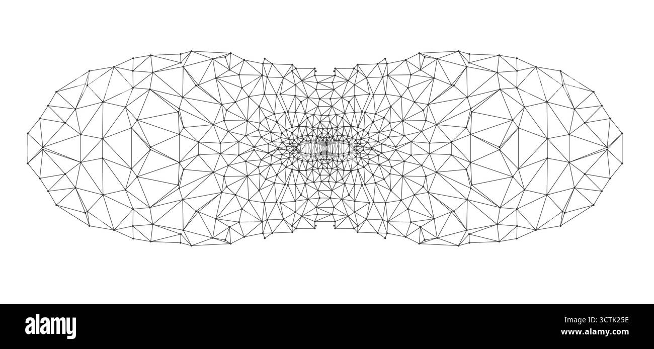 Dynamic geometric wireframe torus with fisheye effect ideal for ...