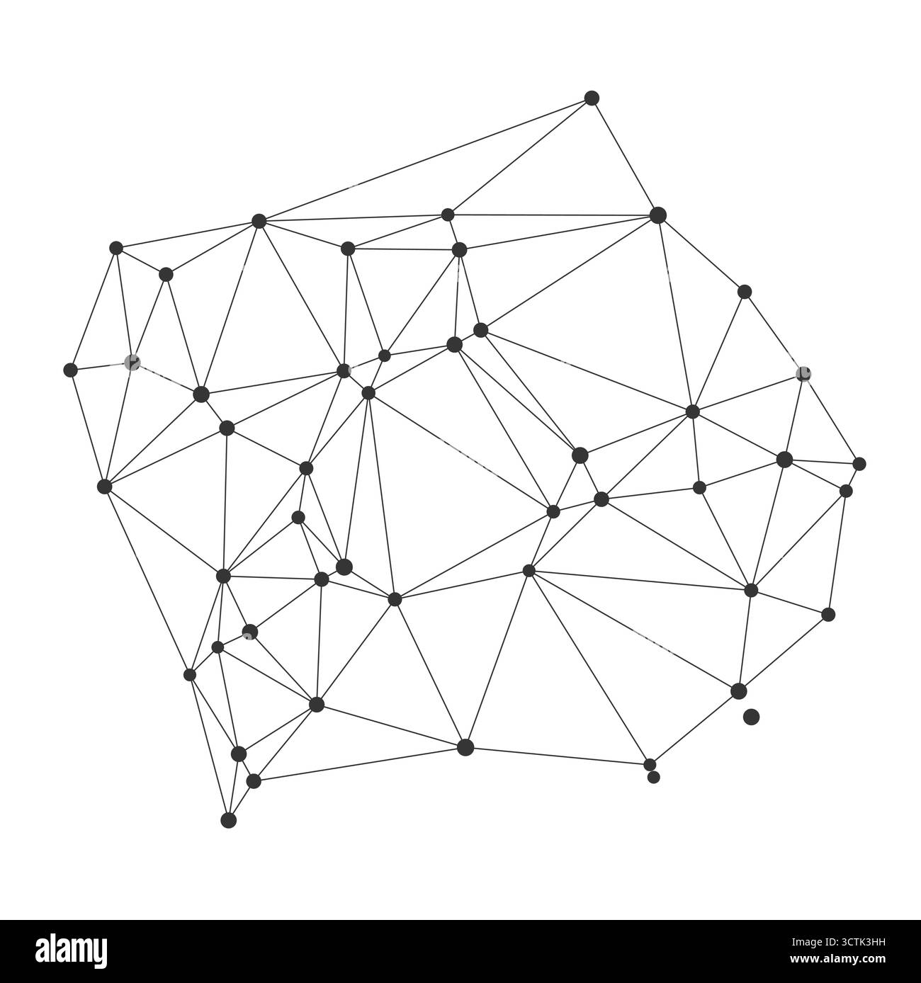 Minimalist geometric network mesh with connected dots and lines perfect ...