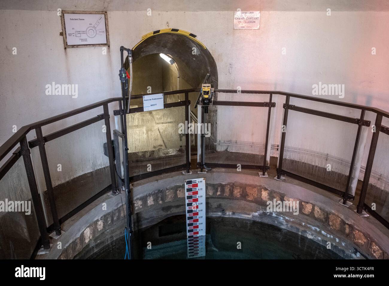 Villemer, March 4, 2025. Saint Thomas Well, where water gushes from a ...