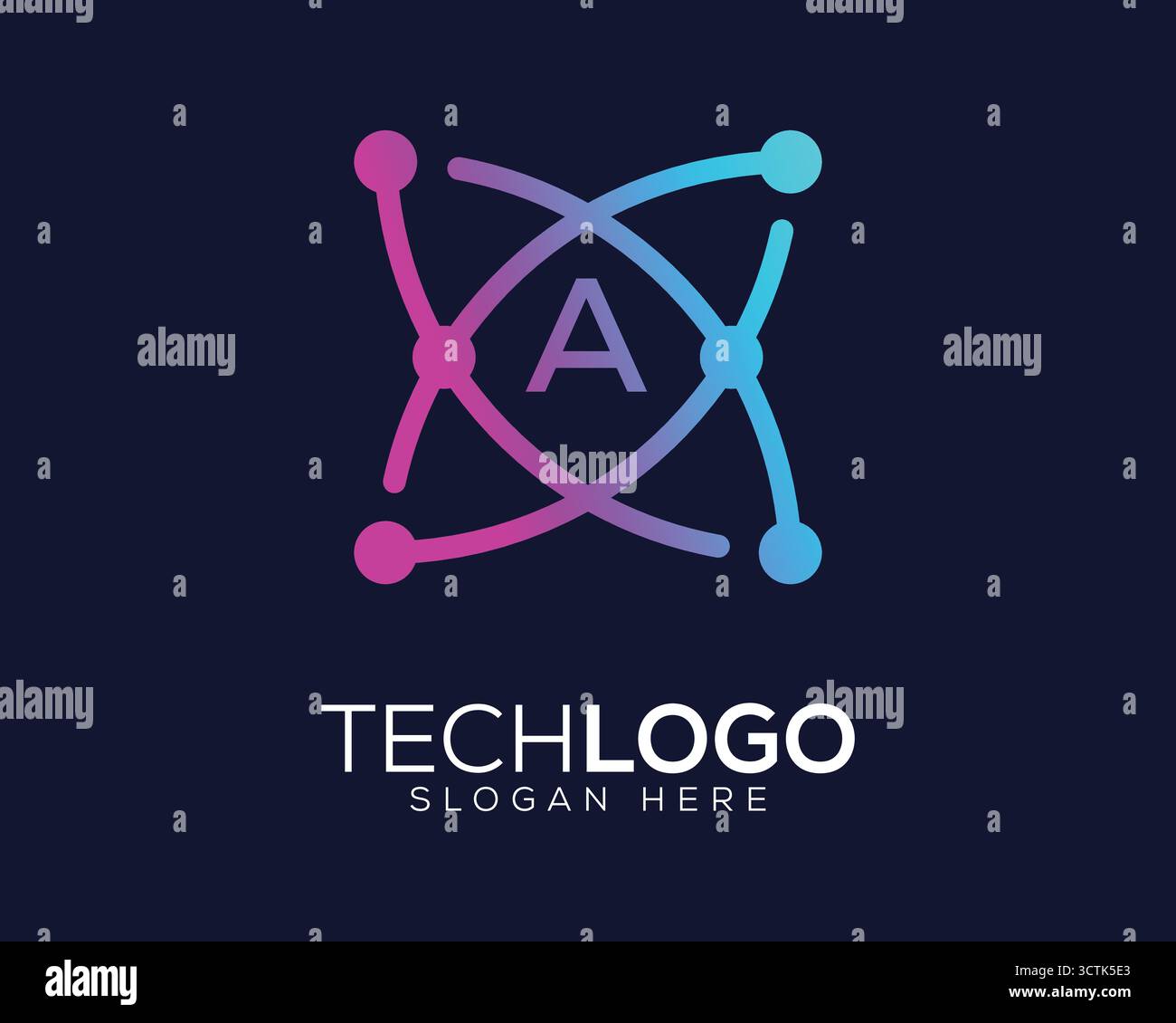 Letter logo design technology Stock Vector Images - Alamy