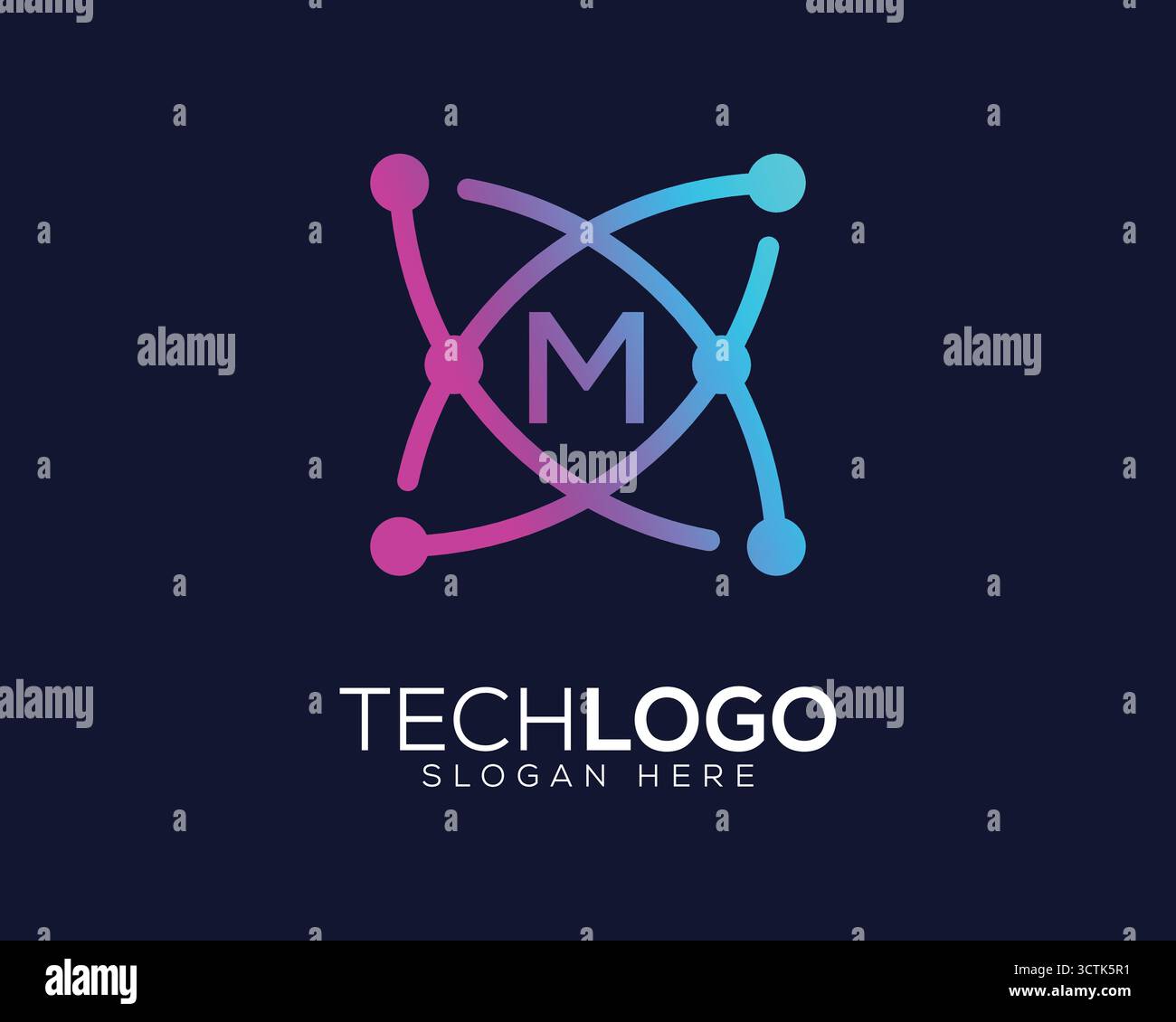 technology gradian color letter m logo Stock Vector Image & Art - Alamy