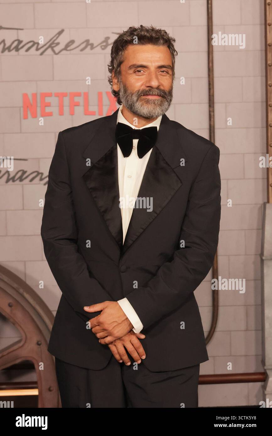 Oscar Isaac attends 'Frankenstein' Film Premiere at the Academy Museum ...