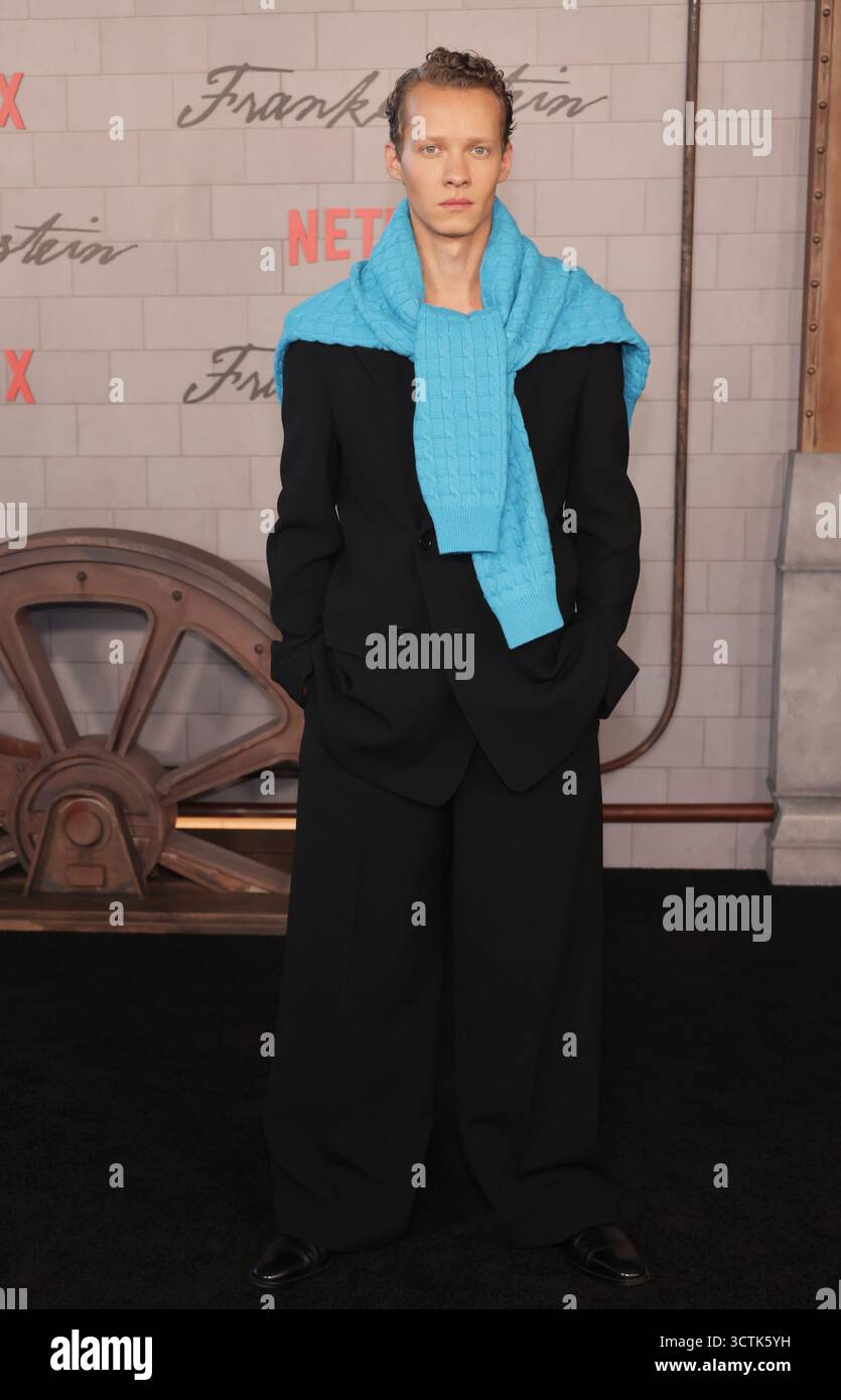 Felix Kammerer attends 'Frankenstein' Film Premiere at the Academy ...