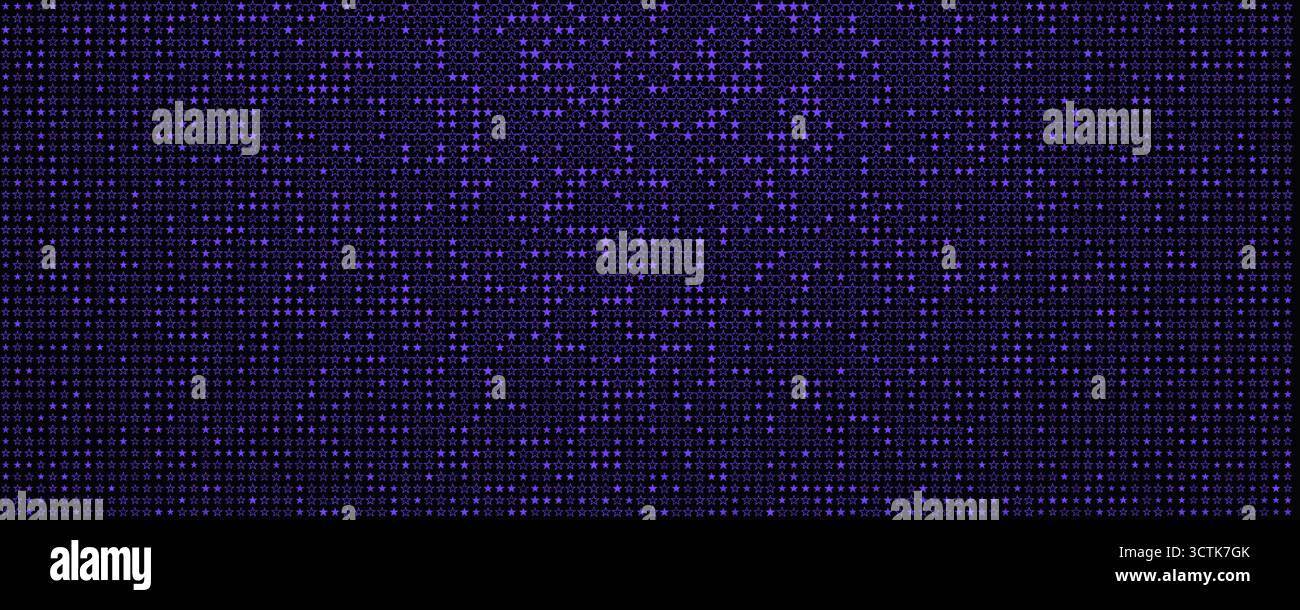 Star Seamless Pattern Background, Purple Neon Stars On Black, Dense ...
