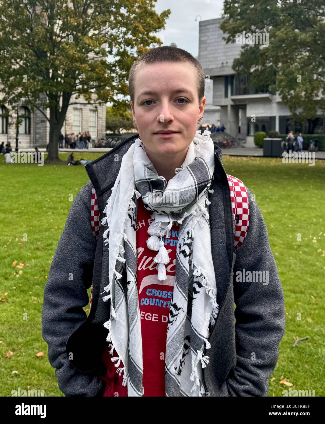 English Literature student Amy Kennedy, at Trinity College in Dublin ...