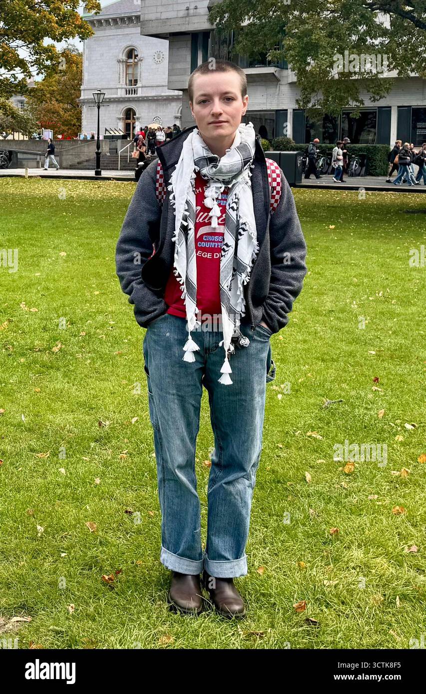 English Literature student Amy Kennedy, at Trinity College in Dublin ...