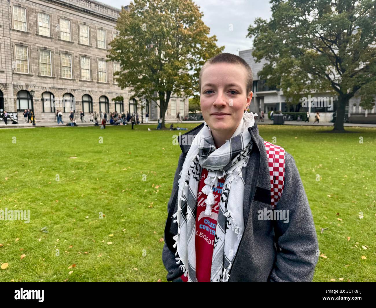 English Literature student Amy Kennedy, at Trinity College in Dublin ...