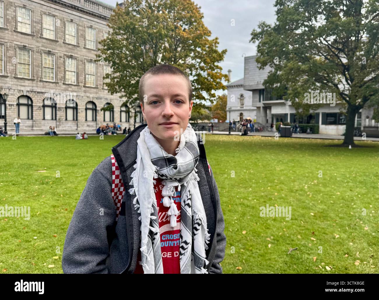 English Literature student Amy Kennedy, at Trinity College in Dublin ...