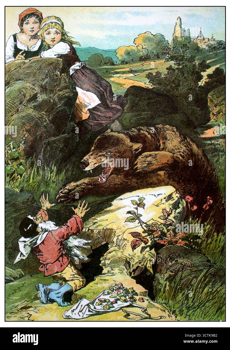 Illustration for "Snow-White and Rose-Red" by Brothers Grimm, c1899 ...