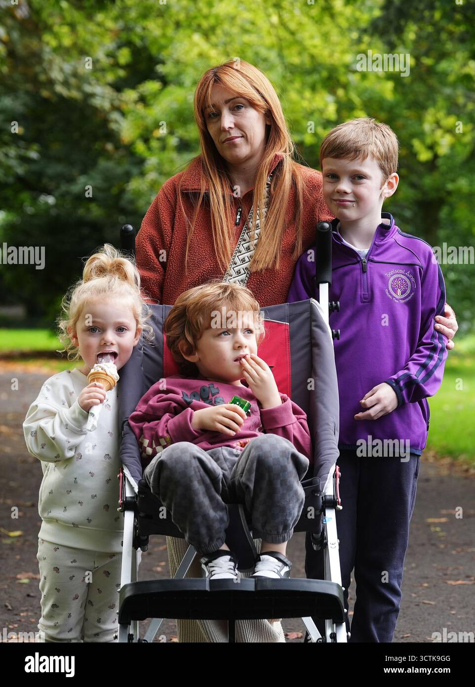 Adrienne Doyle with her children (from left) three-year-old Jessica ...