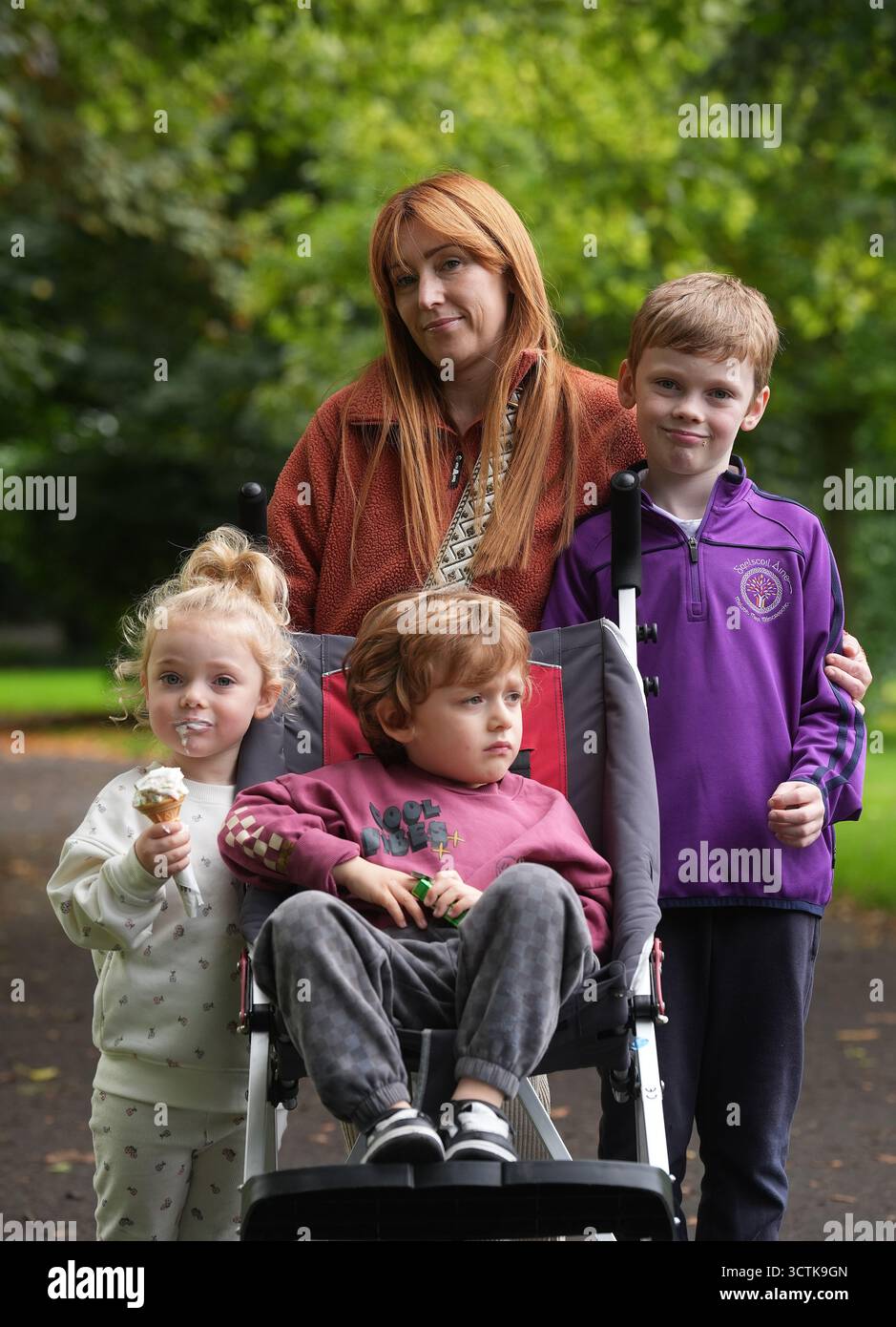 Adrienne Doyle with her children (from left) three-year-old Jessica ...