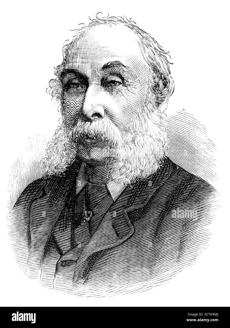 The late Sir Samuel Marling, Bart., 1883. Engraving from a photograph ...