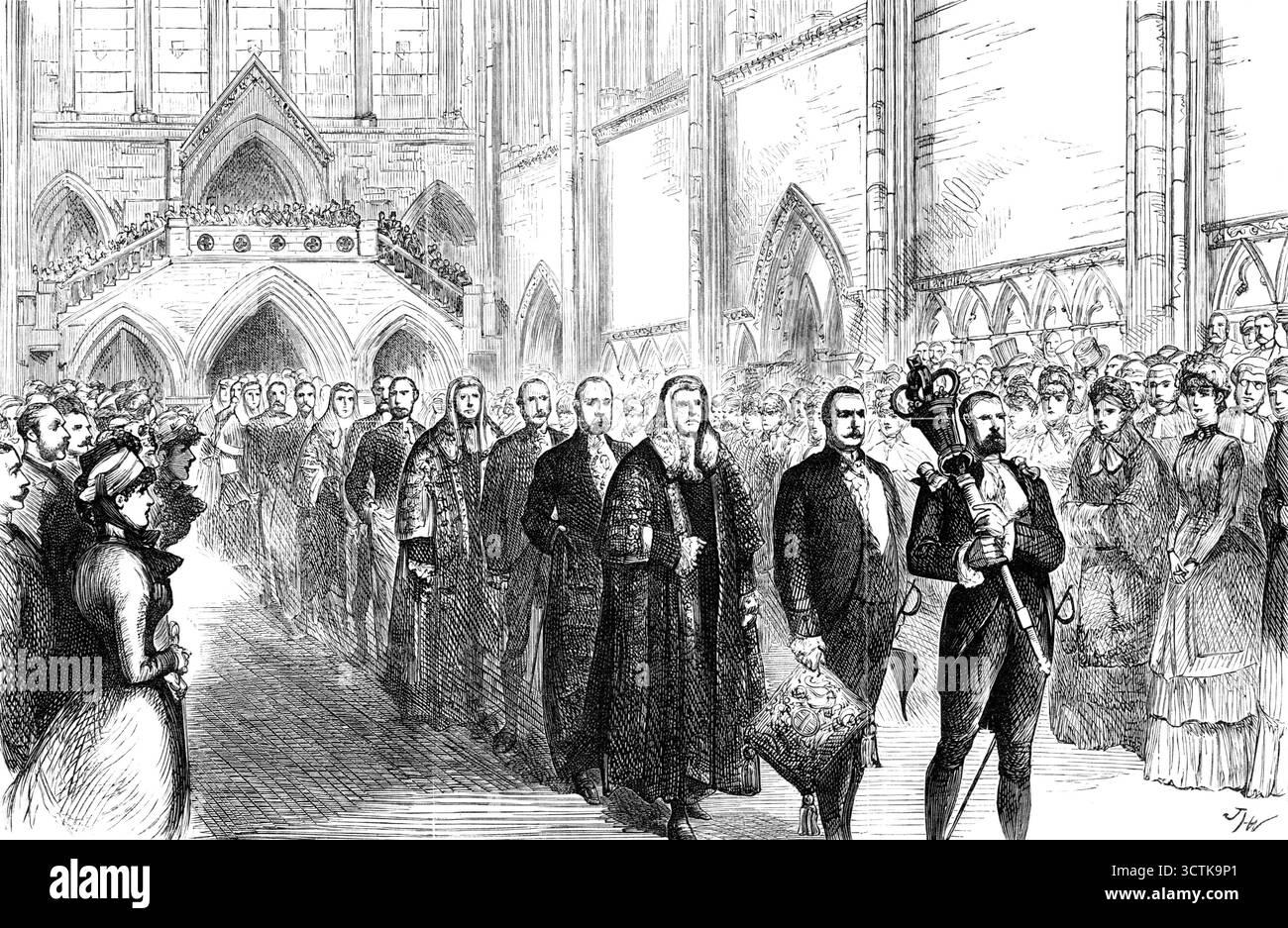 The Commencement of Michaelmas Term at the new Law Courts, 1883. 'The ...