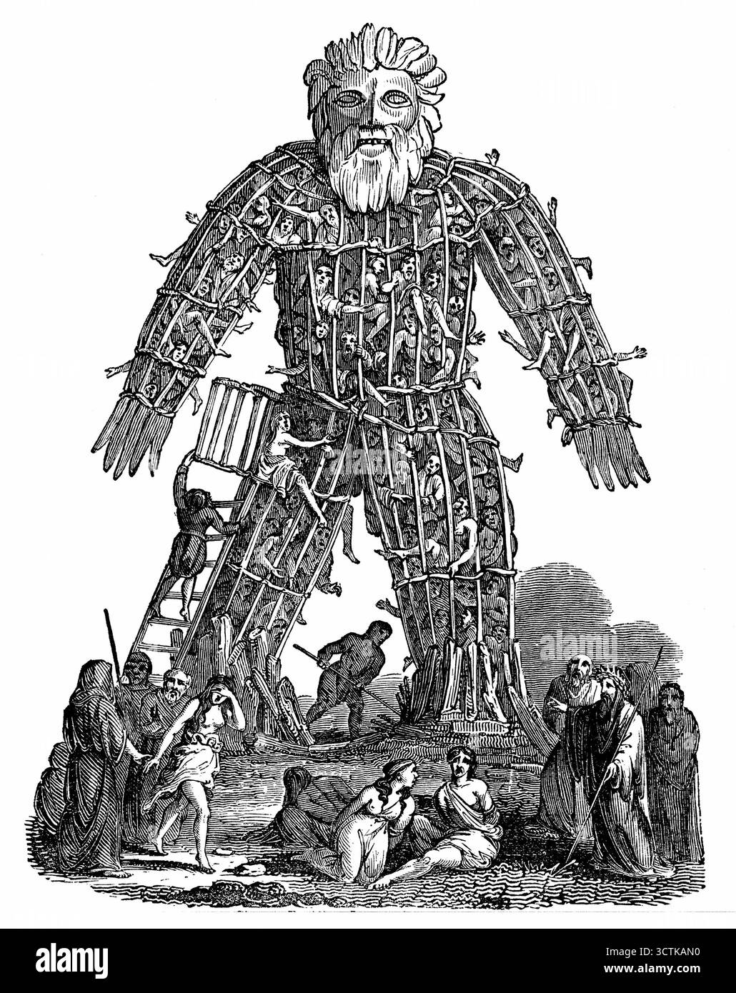 Wicker man, 1832. Private Collection Stock Photo - Alamy