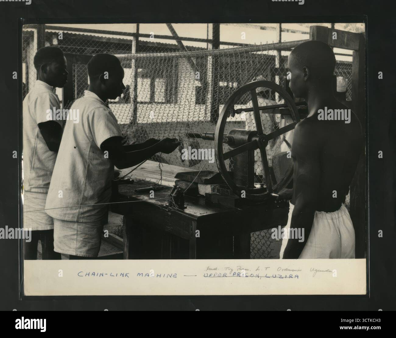 Chain Link Machine Upper Prison, Luzira, Kampala, Uganda, c1950s Stock ...