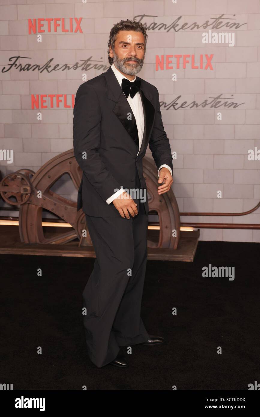 Oscar Isaac attends 'Frankenstein' Film Premiere at the Academy Museum ...