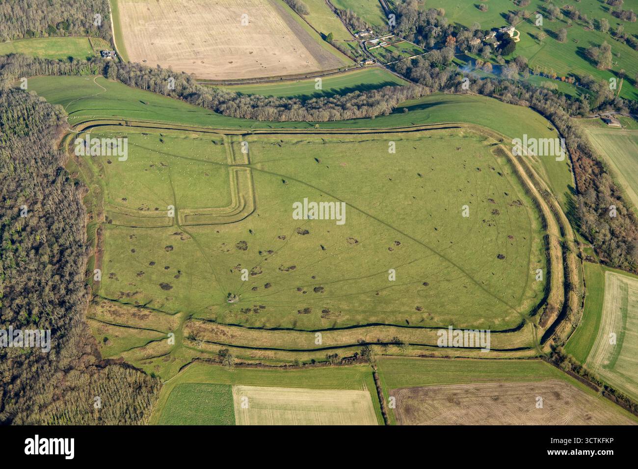 Hod Hill, the earthwork remains of an Iron Age hillfort and a Roman ...