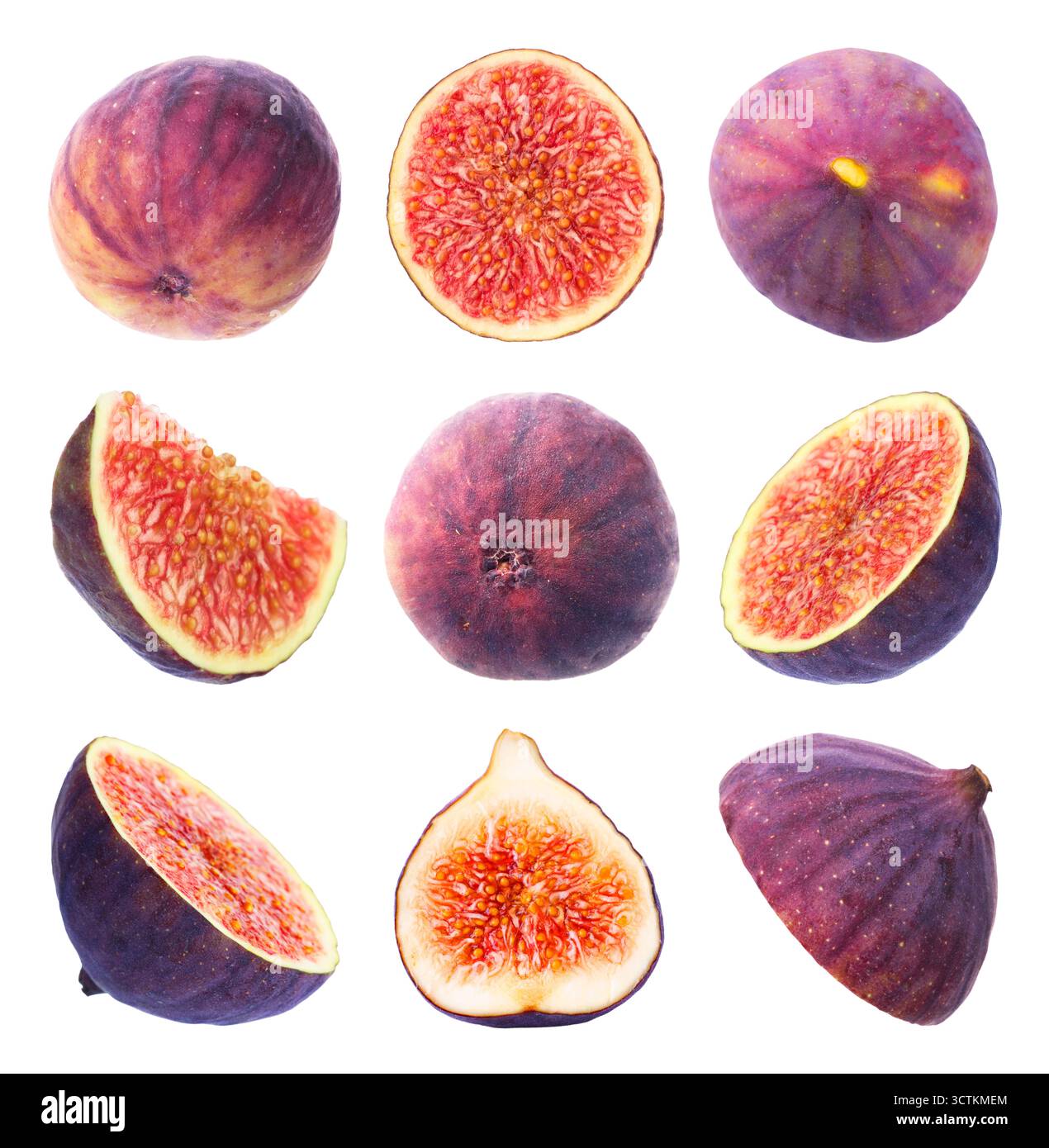 Set figs sweet juicy Cut Out Stock Images & Pictures - Alamy