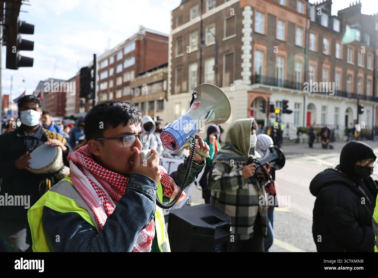 LONDON, UK - 07 Oct 2025: Students walked out of classes in protest to ...