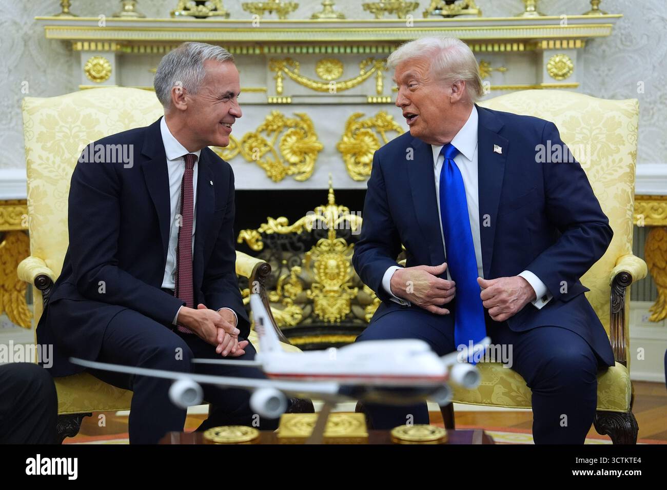 President Donald Trump and Canadian Prime Minister Mark Carney meet in ...
