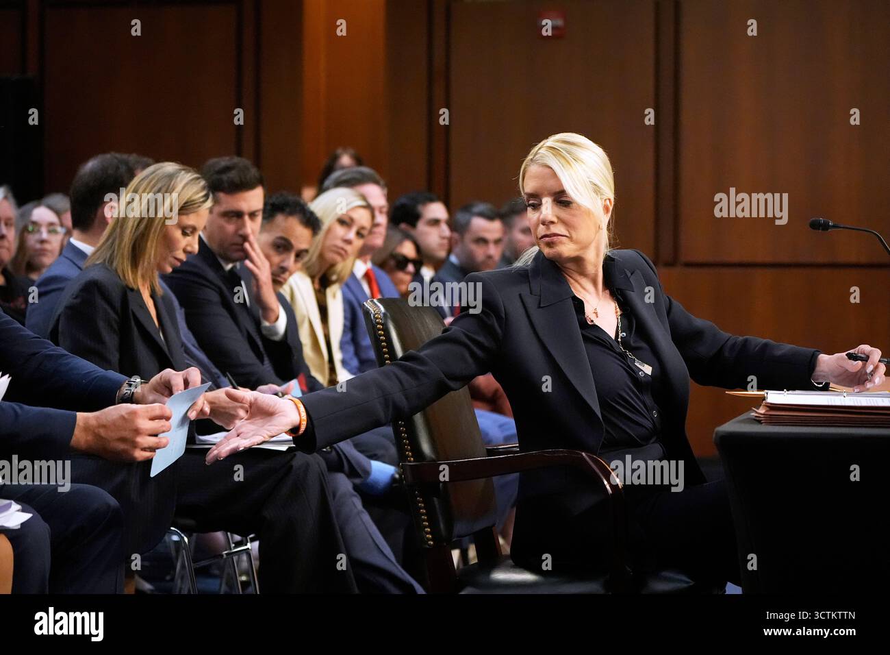 Attorney General Pam Bondi appears before a Senate Judiciary Committee ...