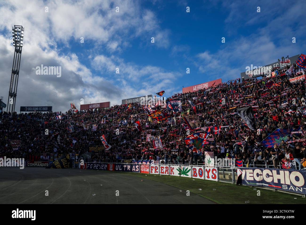 Fans of Bologna FC in sector 'Curva Giacomo Bulgarelli' (also known as ...