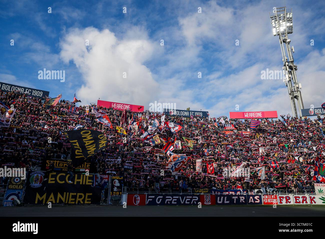 Fans of Bologna FC in sector 'Curva Giacomo Bulgarelli' (also known as ...