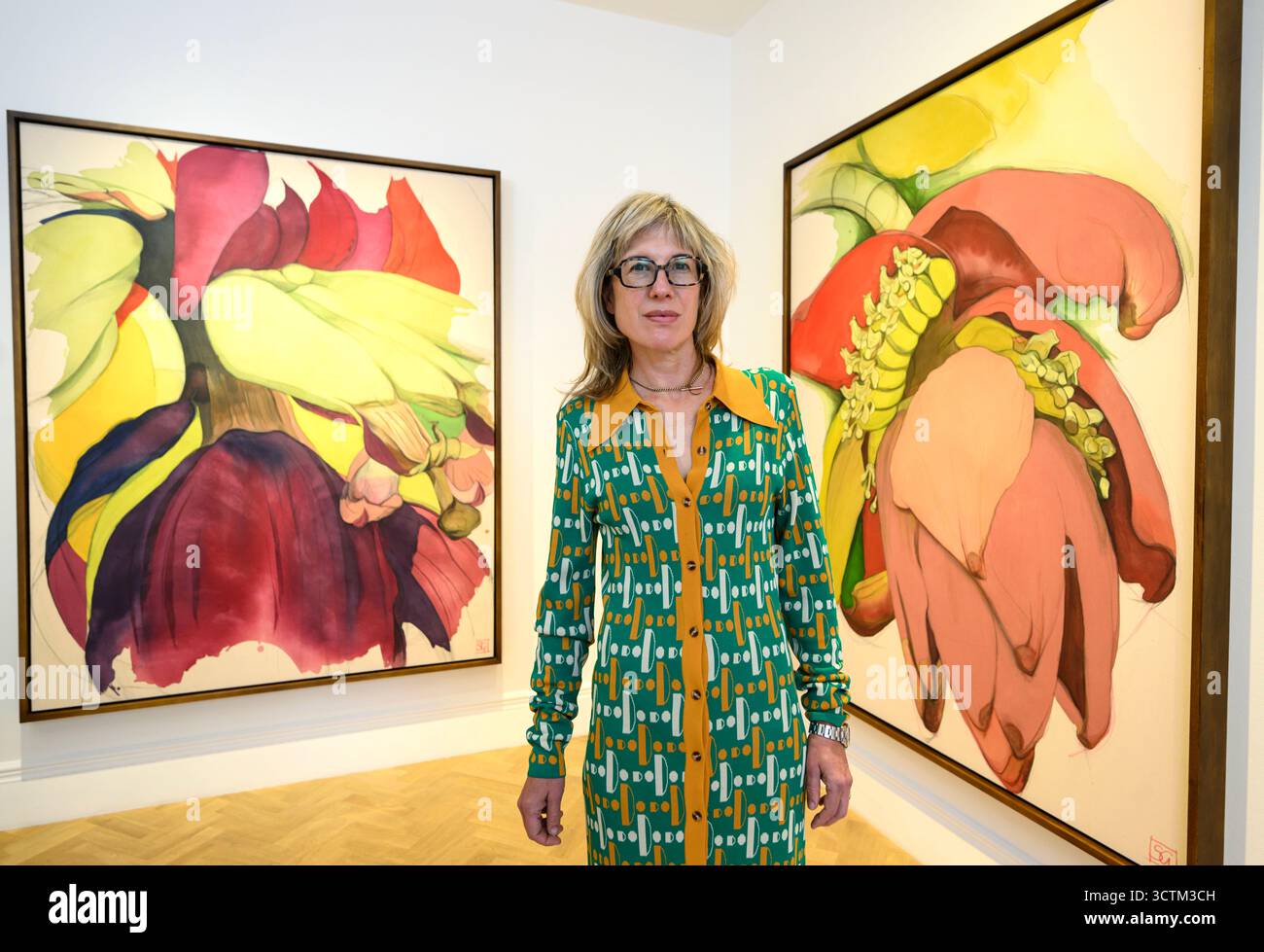 EDITORIAL USE ONLY Artist Sarah Graham at the Genius Loci exhibition, a ...