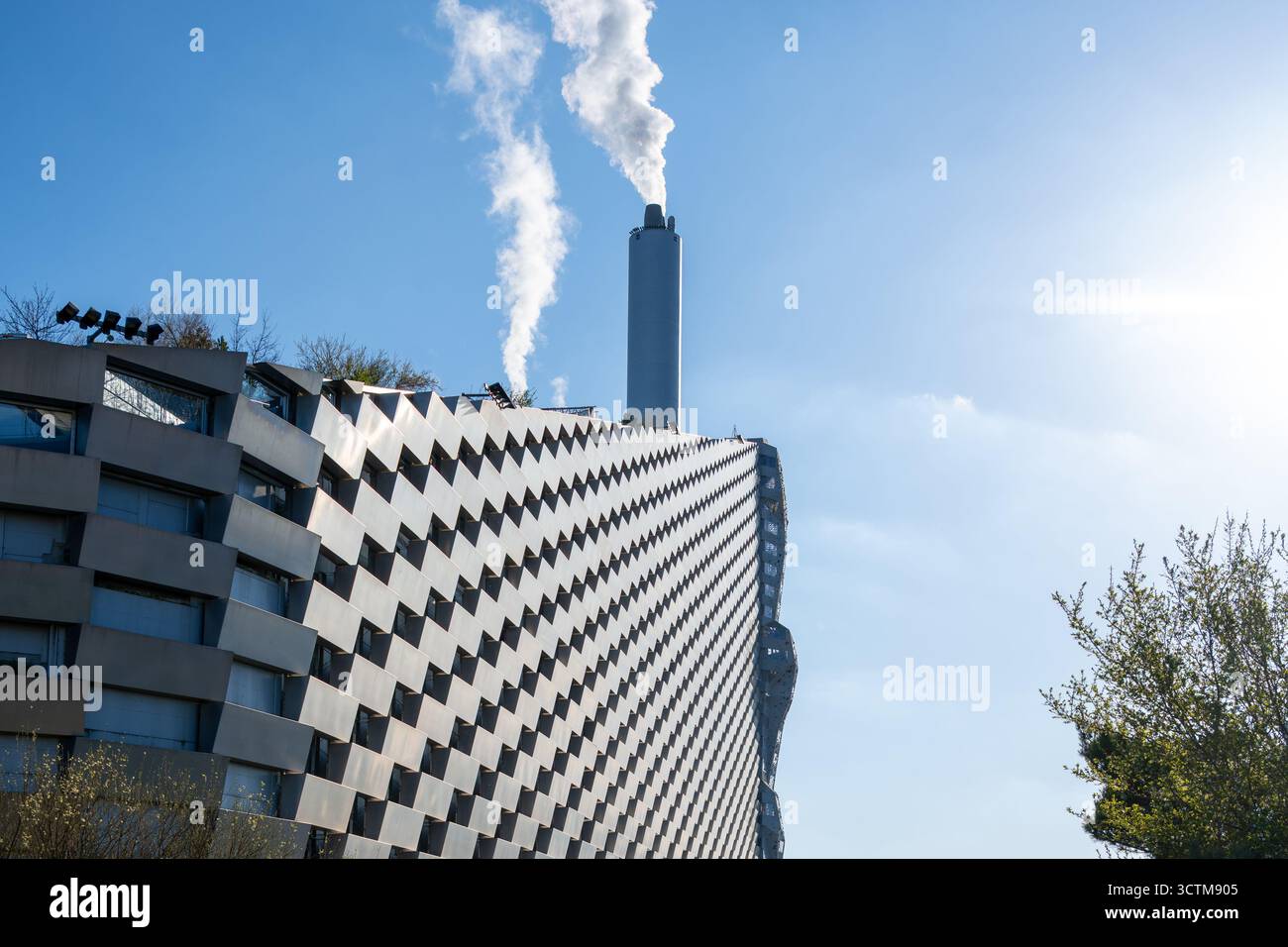 Copenhill, a unique waste-to-energy plant in Copenhagen, features a ...