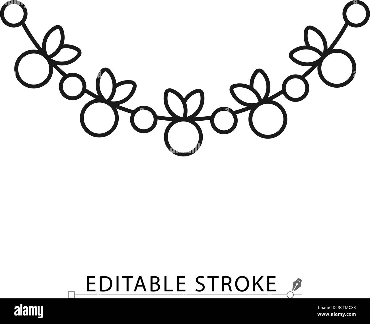 Decorative holly border Black and White Stock Photos & Images - Alamy