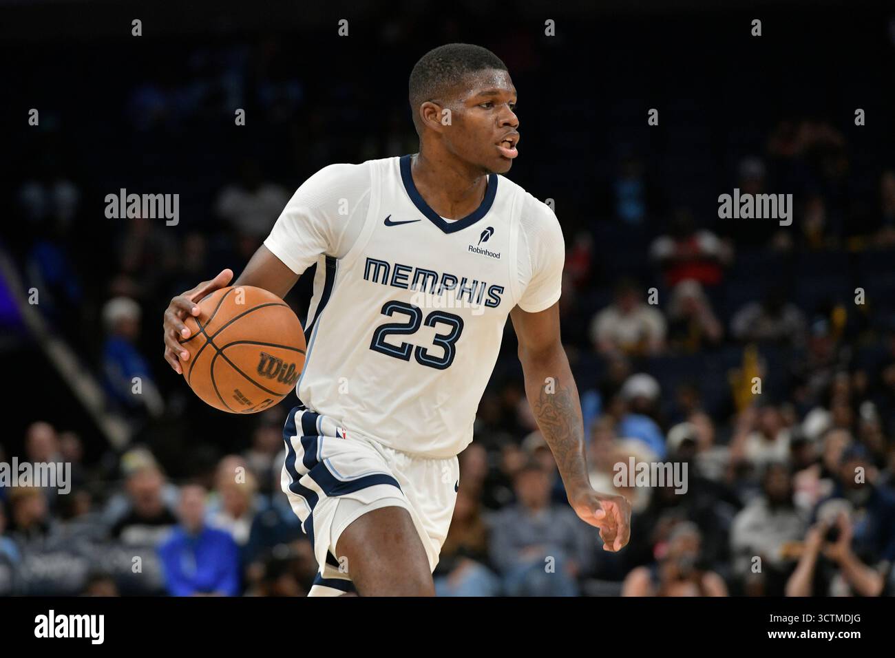 Memphis Grizzlies guard Cedric Coward (23) plays in the first half of ...