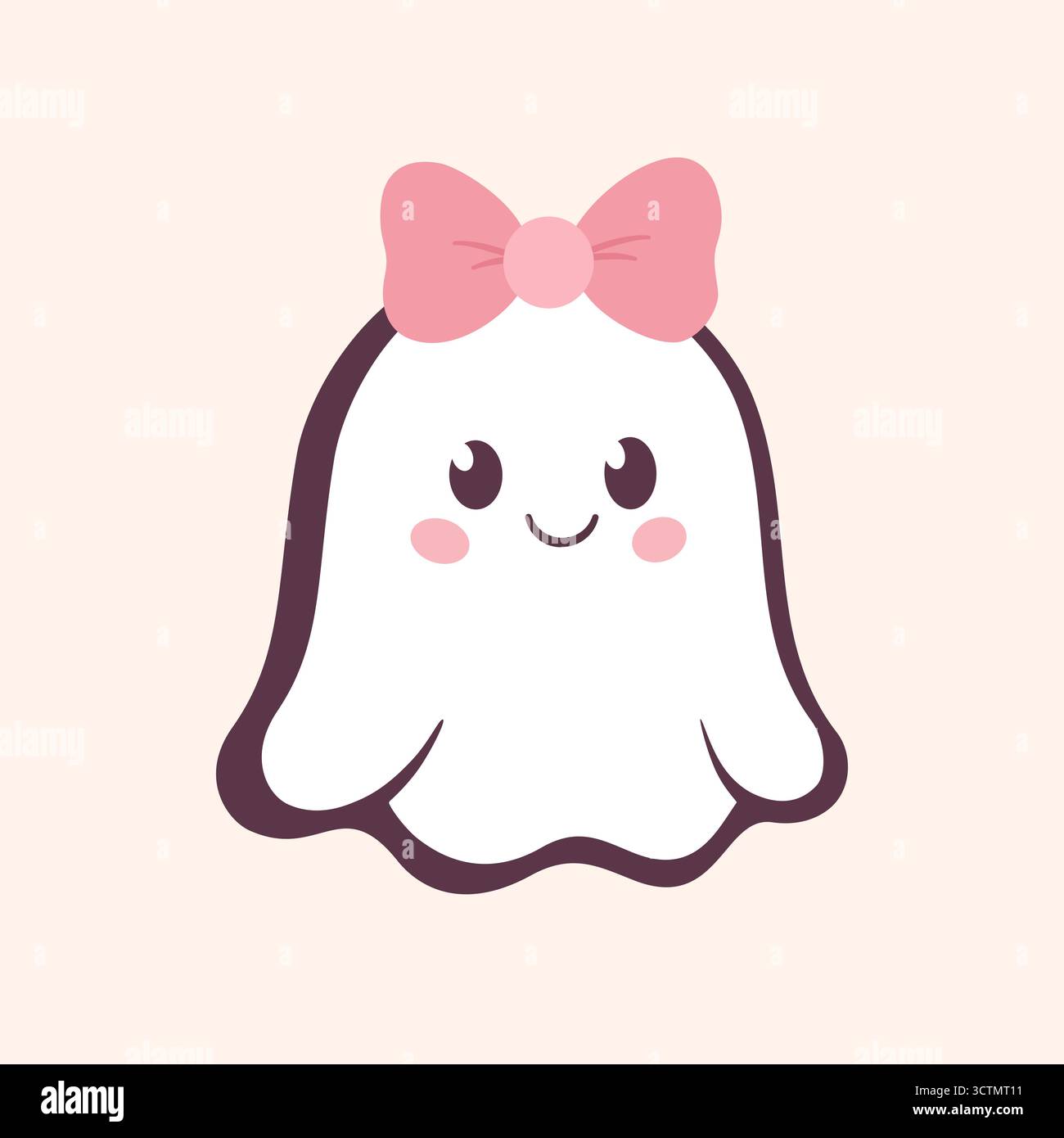 Cute joyful ghost Stock Vector Images - Alamy