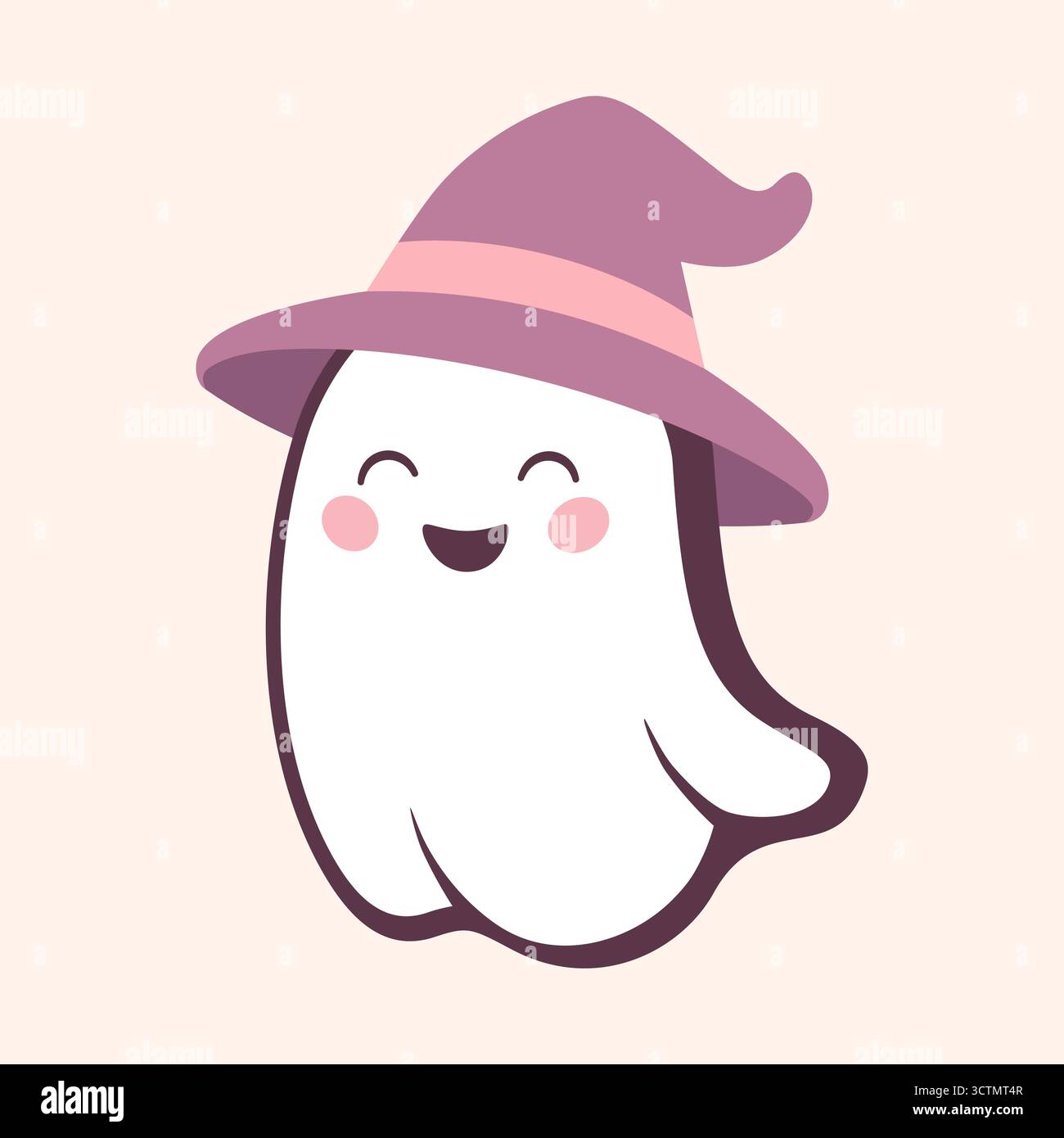 Cute joyful ghost Stock Vector Images - Alamy