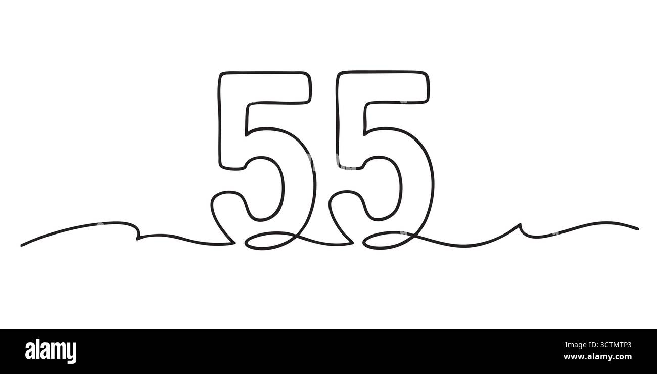 Number fifty five 55 Stock Vector Images - Alamy