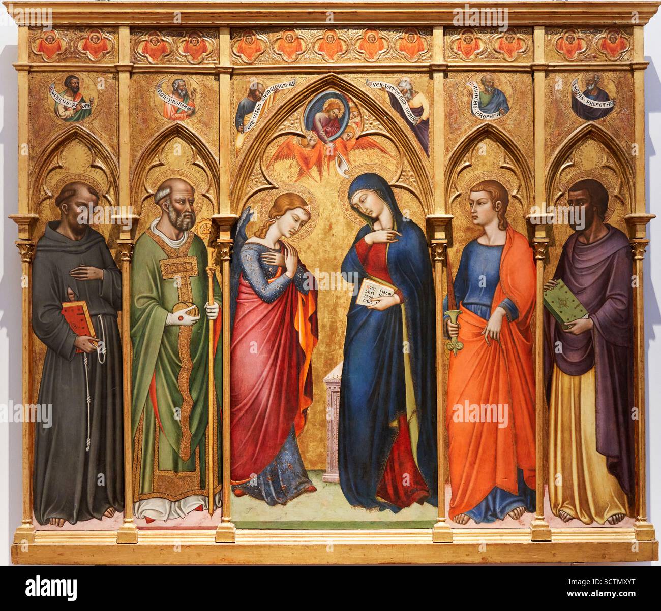 Annunciation with St. Francis, St. Nicholas, St. Thomas and a Sainted ...