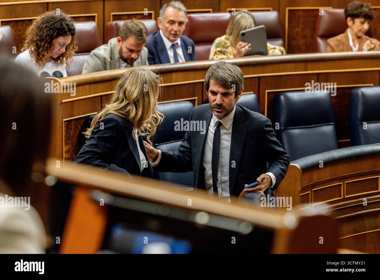 (L-R) Second Vice-President of the Government and Minister of Labor and ...