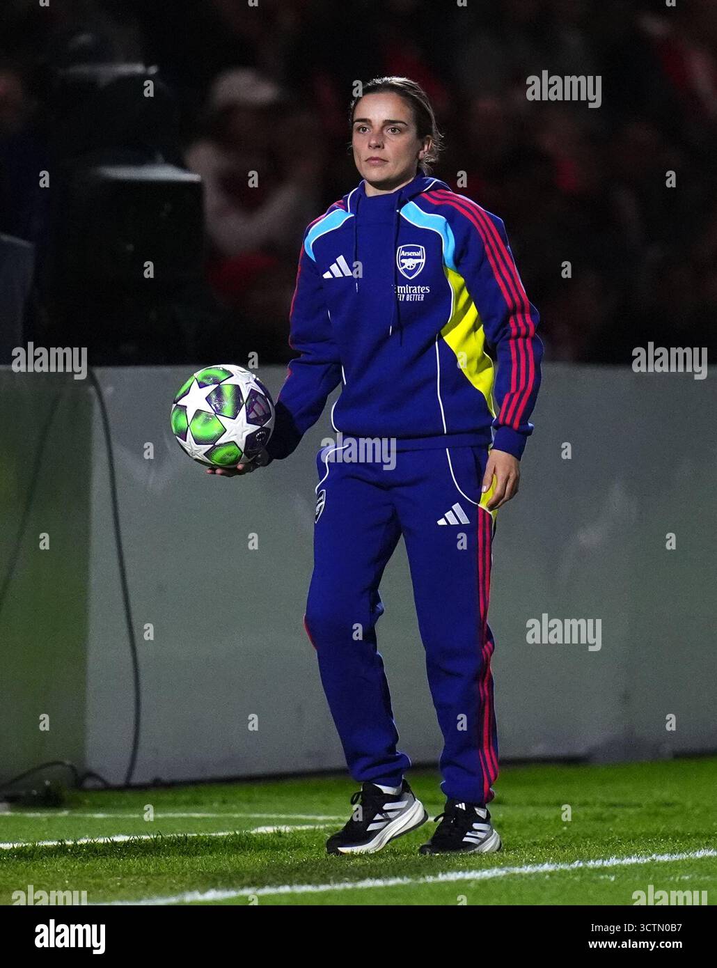 Arsenal manager Renee Slegers on the touchline during the UEFA Women's ...