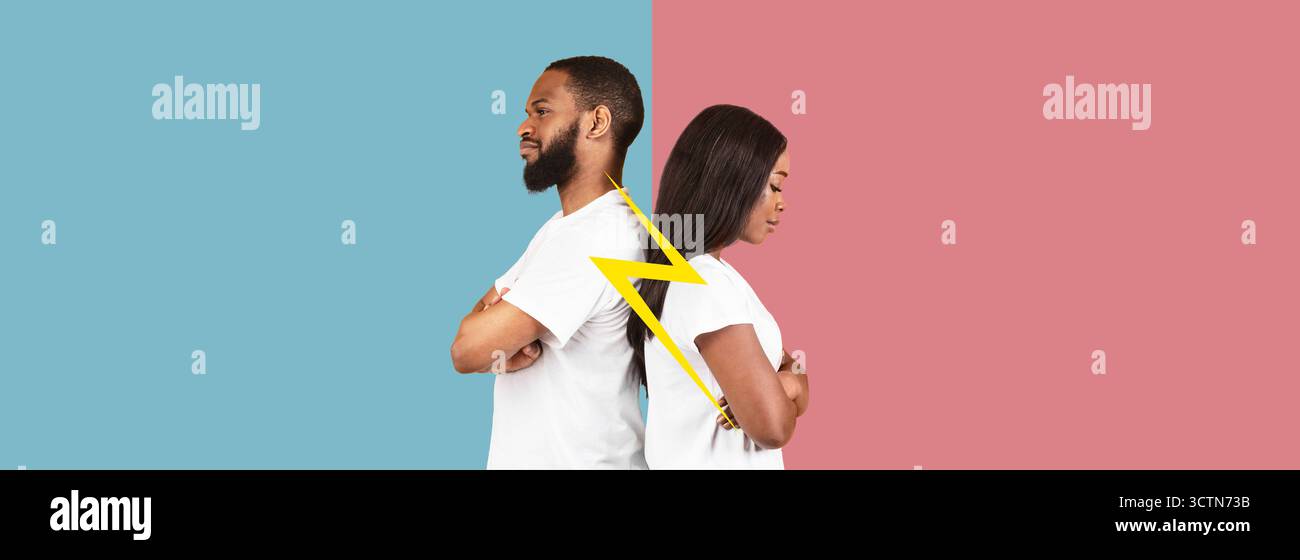 Couple expressing disconnect in hi-res stock photography and images - Alamy