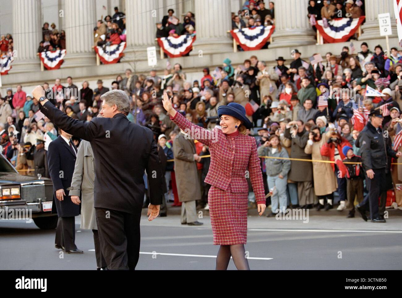 U.S. President Bill Clinton and U.S. First Lady Hillary Rodham Clinton ...