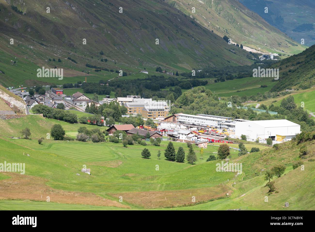 Realp Switzerland - August 4. 2025: View over the town Stock Photo - Alamy