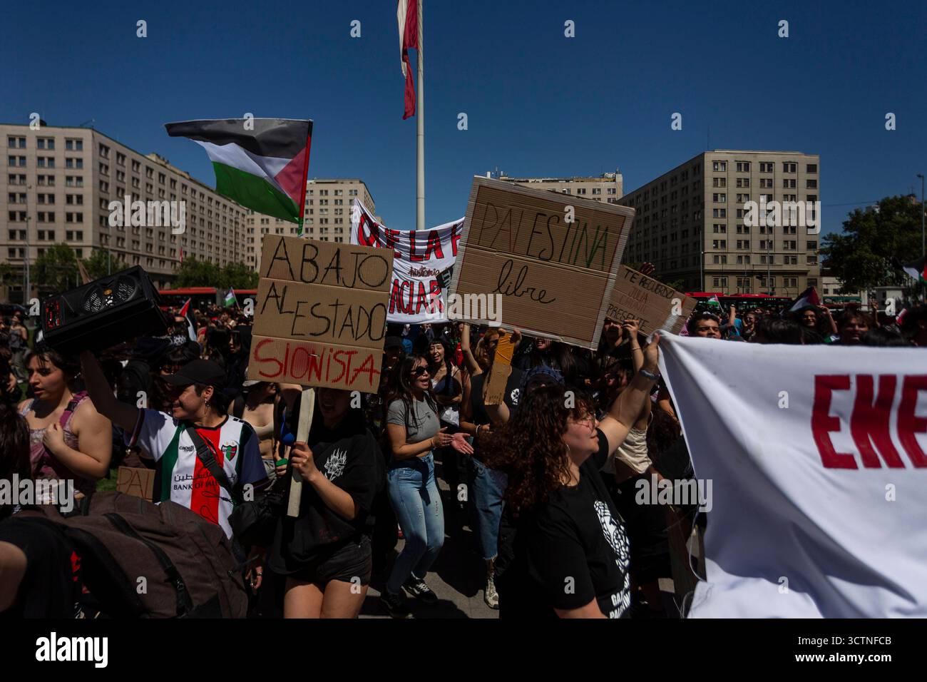 University students protest in solidarity with the Palestinian people ...