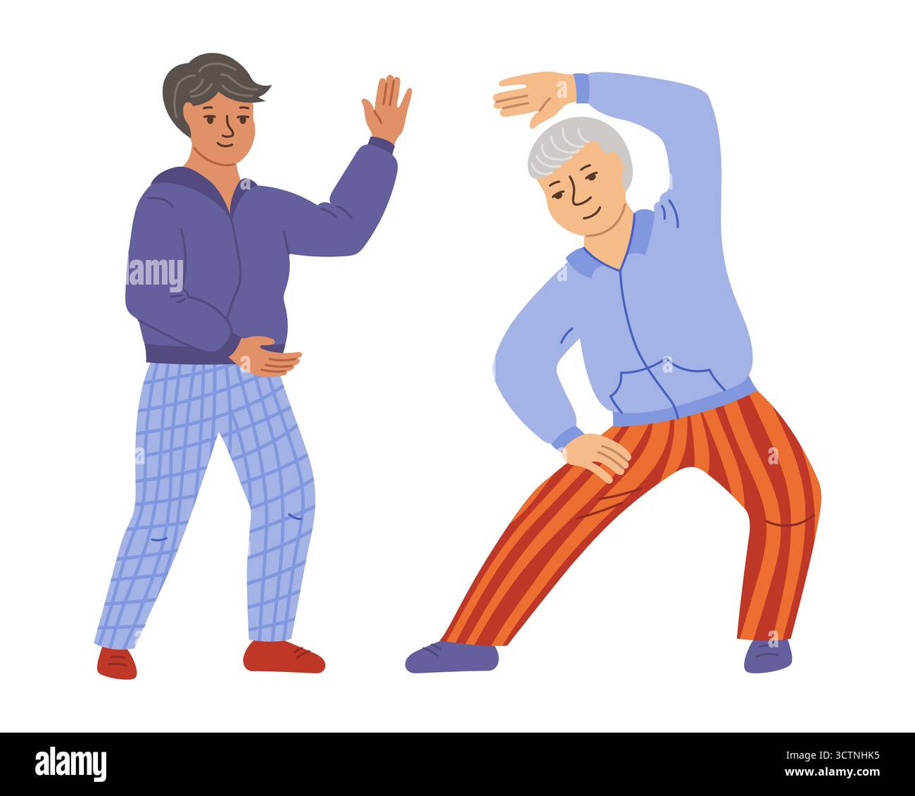 Retirement senior man doing Stock Vector Images - Alamy