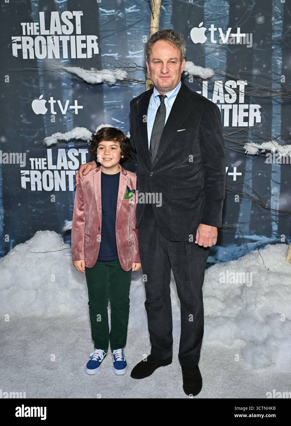 Luca Carl Thunberg, left, and Jason Clarke attend the world premiere of ...
