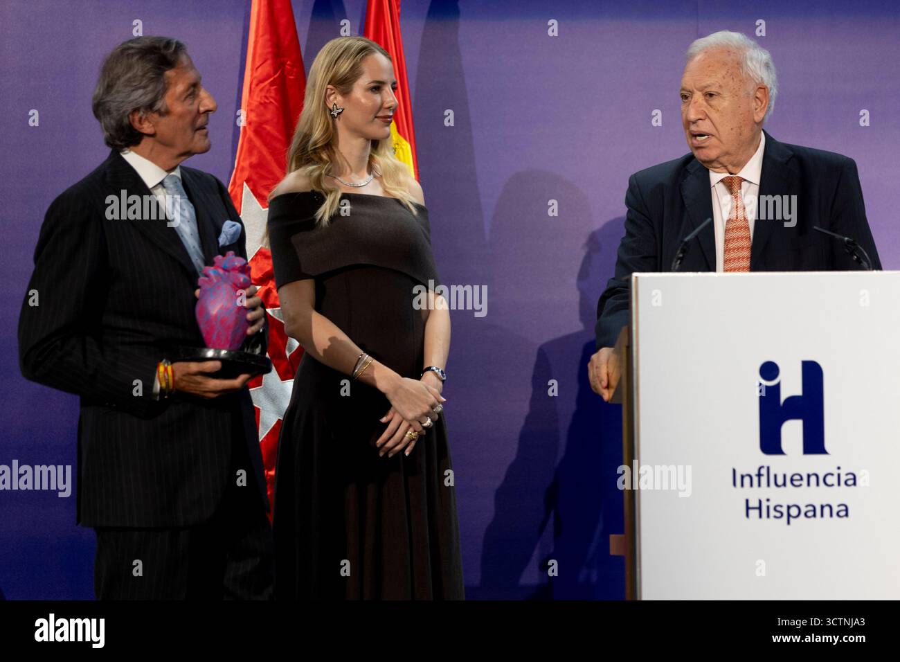 Lavinia Valbonesi (C)and José Manuel García-Margallo (R) attended "Segunda Edicion de los ...