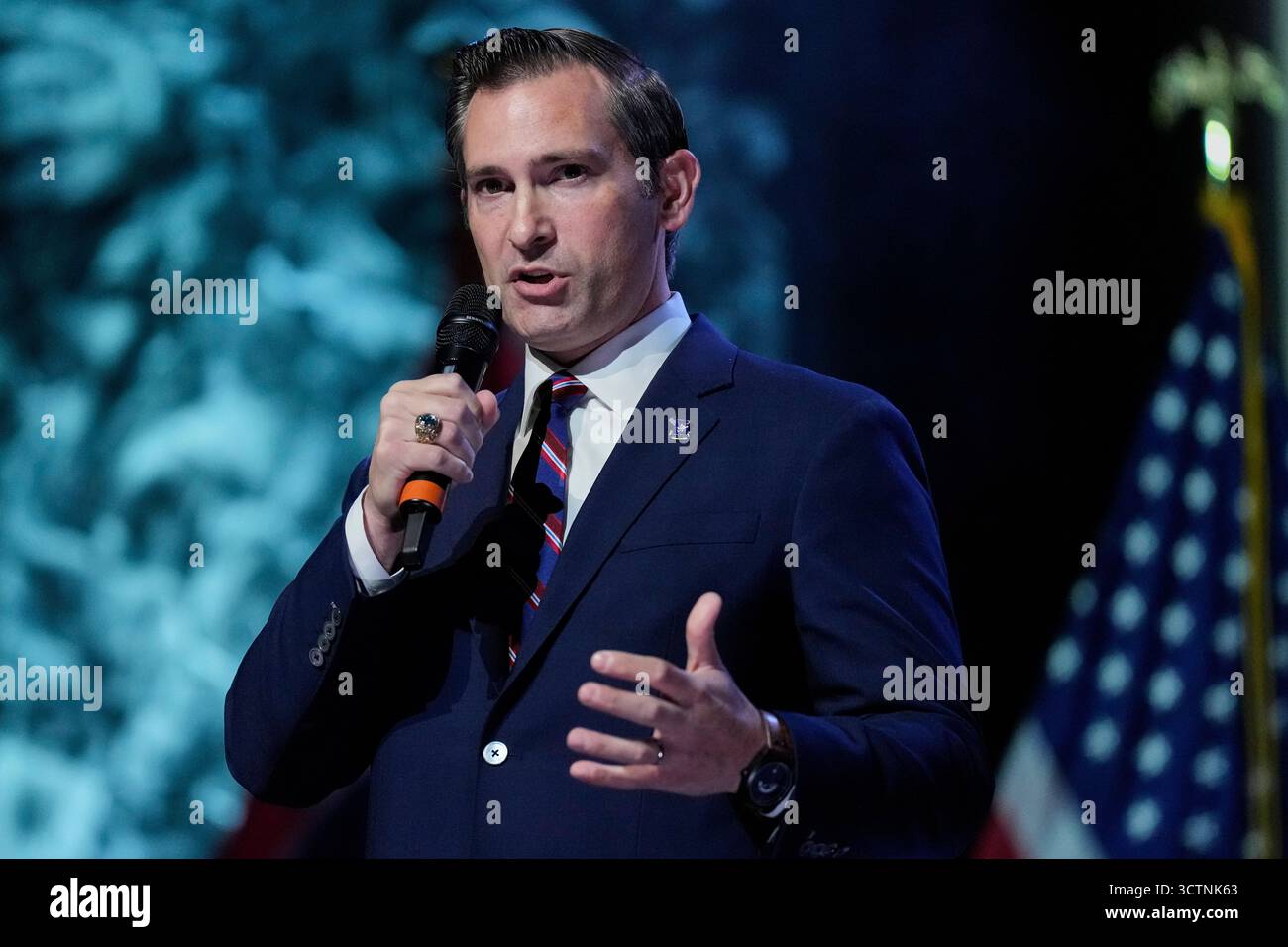 Republican Congressional candidate Matt Van Epps speaks during a forum ...
